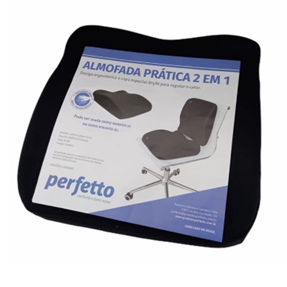 Almofada Perfetto Pratica Dois em Um para Assento ou Encosto - Saúde e ...